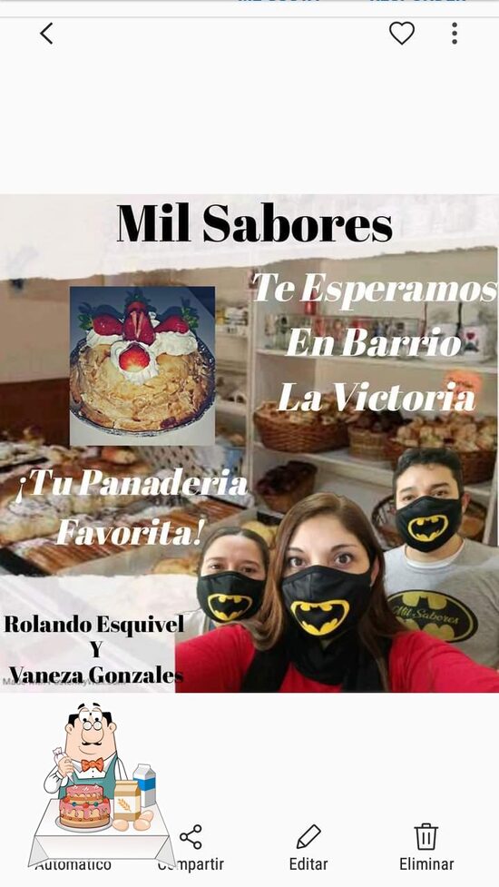 Menu at Mil sabores, Moreno