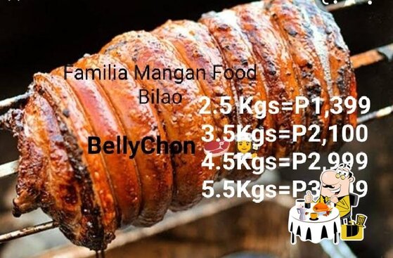 Menu at Familia Mangan restaurant, Mexico
