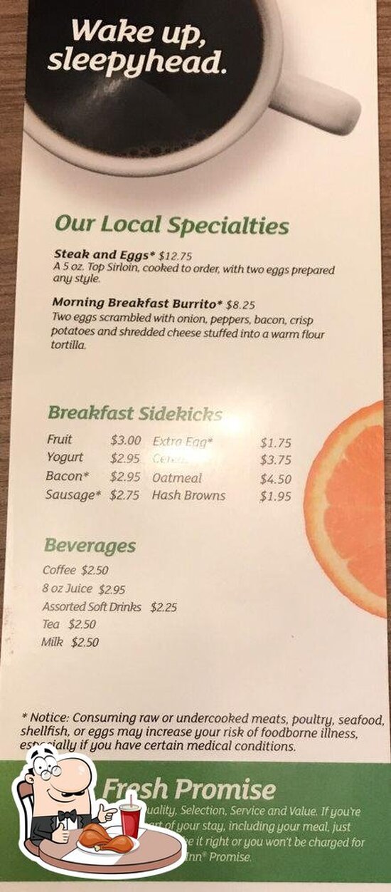 Menu at Kem's Restaurant, Columbia