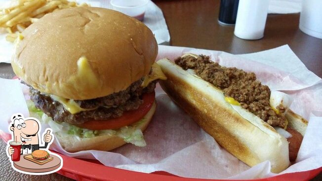 Menu at Burger In the Square cafe, Roanoke, Brambleton Ave