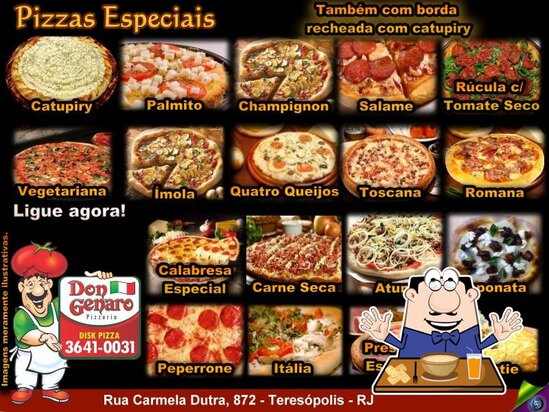 Menu at Pizzaria Don Genaro, Teresópolis