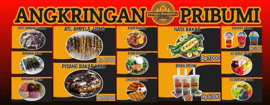 Menu at Angkringan Pribumi Jalancagak, Jalancagak