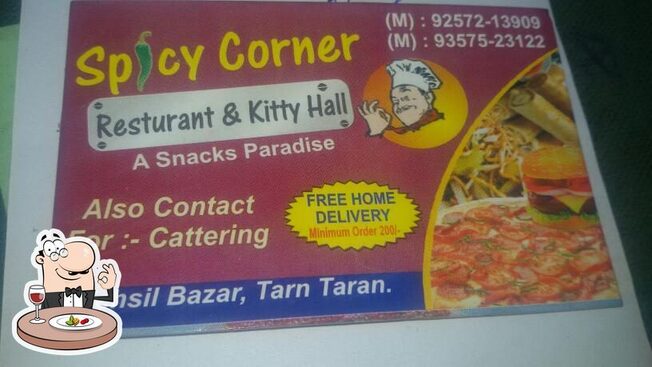 Menu at Spicy Corner A Snacks Paradise., Tarn Taran Sahib