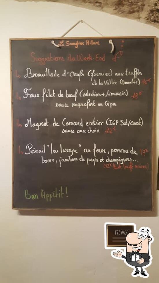 Menu at Le Sanglier Hilare restaurant, Nant