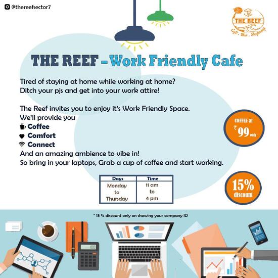 Menu at The Reef Cafe & Skylounge, Chandigarh