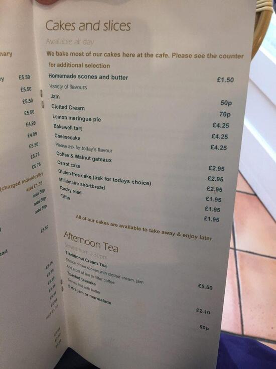 Menu at Cafe Mosaic, Cirencester