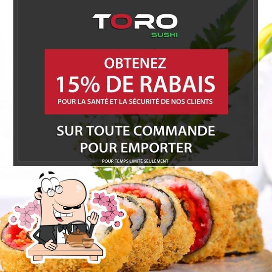Menu at TORO SUSHI restaurant, Laval