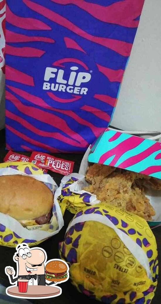 Menu at Flip Burger restaurant, South Tangerang, Jl. Wahid Hasyim