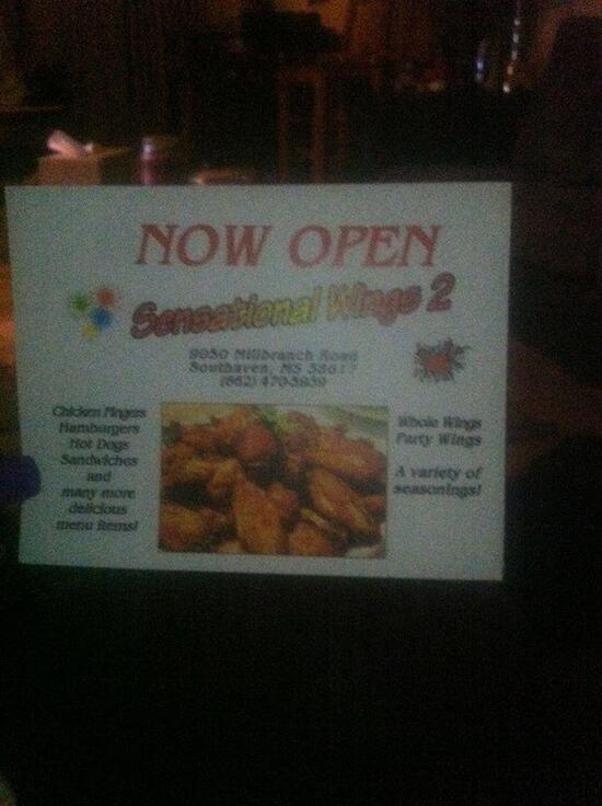 Menu at Sensational Wings & Things restaurant, Southaven