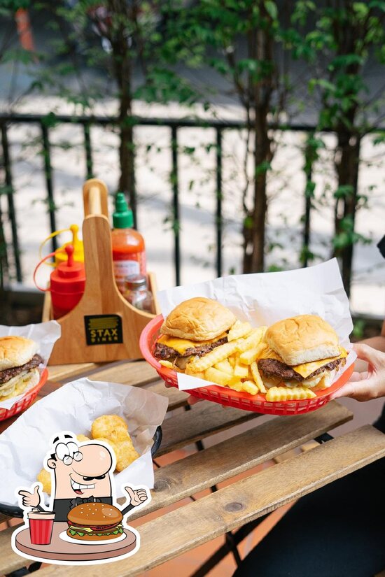 Menu at STAX Burgers restaurant, Bangkok