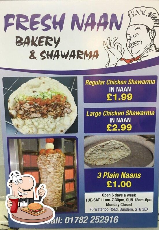 Menu at Fresh Naan, Stoke-on-Trent