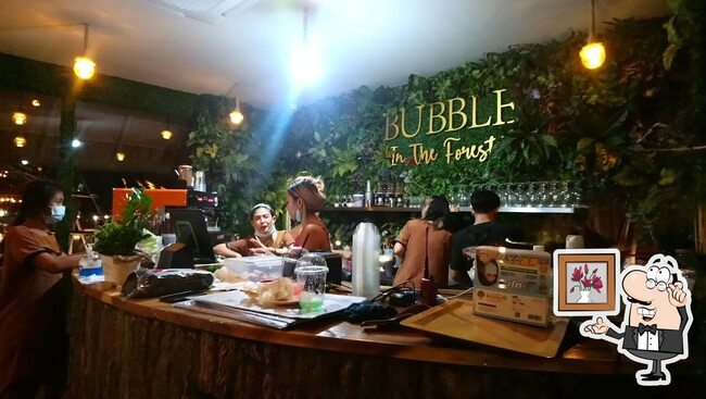 Menu at Bubble in the Forest Cafe, Bang Krathuek
