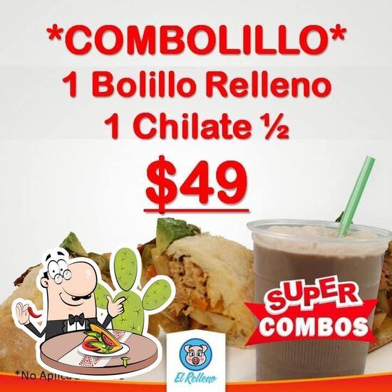 El Relleno "Bolillo Relleno Estilo Acapulco", Morelia - Menú del ...