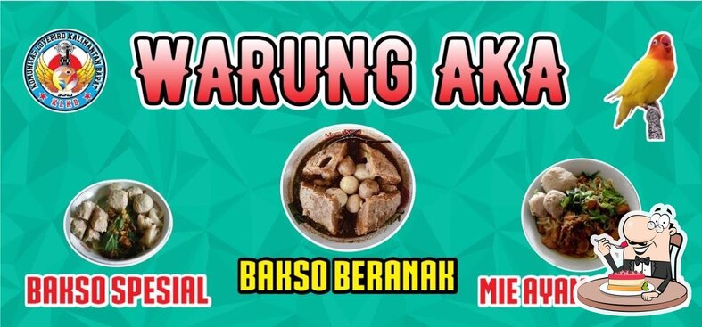 Menu at Warung AKA restaurant, Raya River