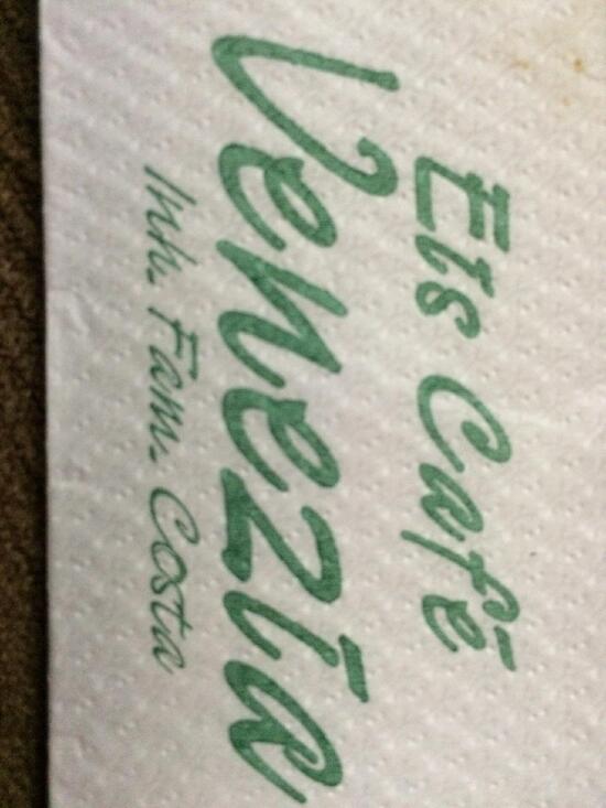 Menu at Eis Cafe, Frankfurt