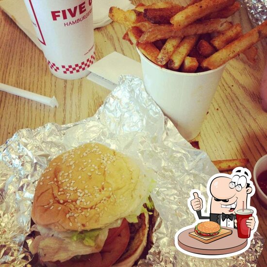Menu at Five Guys fast food, Brossard, Boulevard Leduc Suite 50