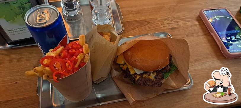 Menu at Andys Burgers restaurant, Eslöv