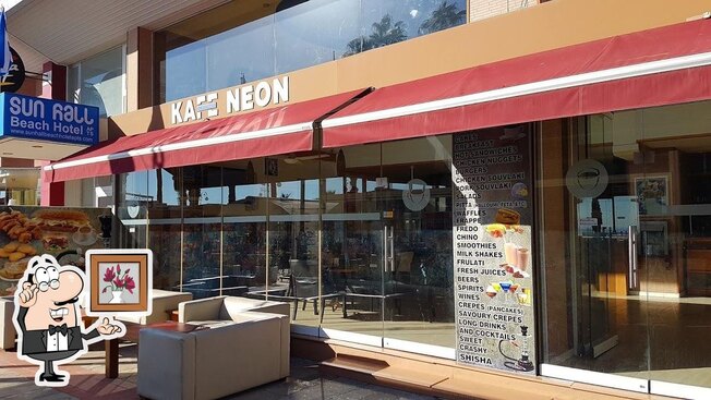 Menu at Neon Cafe, Larnaca