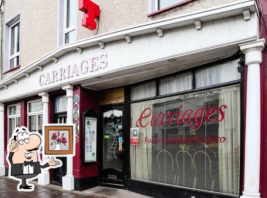 Menu at Carriages Bistro restaurant, Larne, 105 Main St