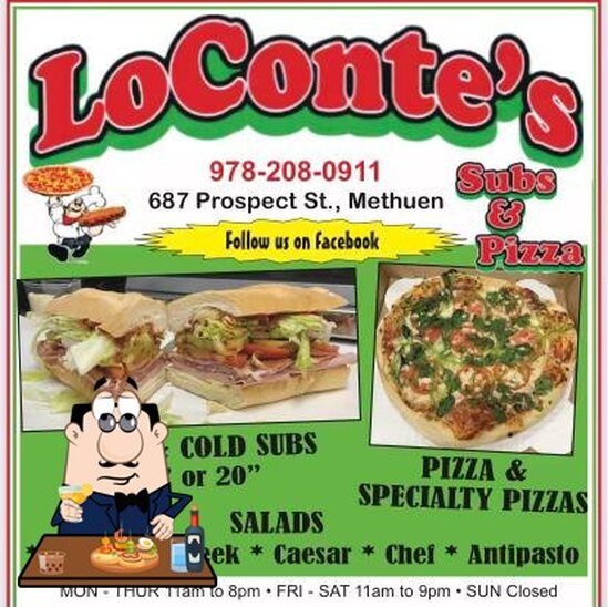 Menu at LoConte's Subs and Pizza pizzeria, Methuen