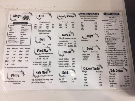 Menu at Wings & Philly restaurant, Gainesville