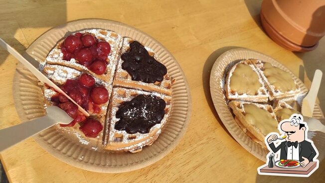 Menu at Waffle Witch cafe, Serba