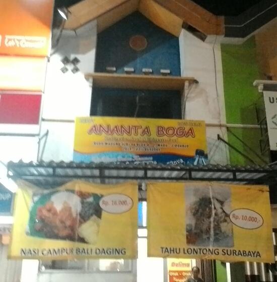 Menu at Ananta Boga restaurant, Surabaya