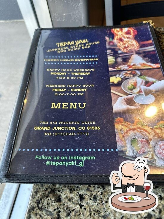 Menu at Tepanyaki Japanese Steakhouse & Sushi Bar, Grand Junction