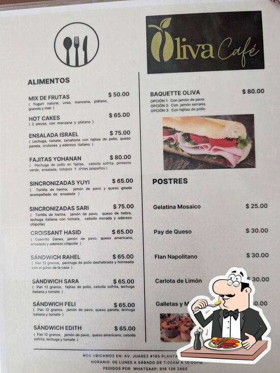 Oliva Café, Palenque - Restaurant menu, prices and reviews