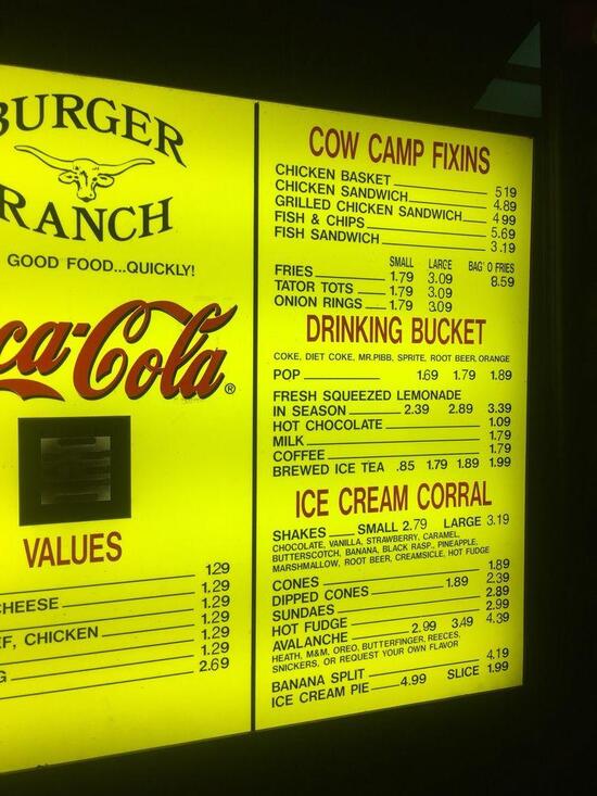 Menu at Burger Ranch of Selah restaurant, Selah, 9 S 1st St