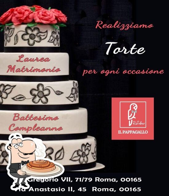 Menu at Pappagallo restaurant, Rome, Via Gregorio Vii 71 79