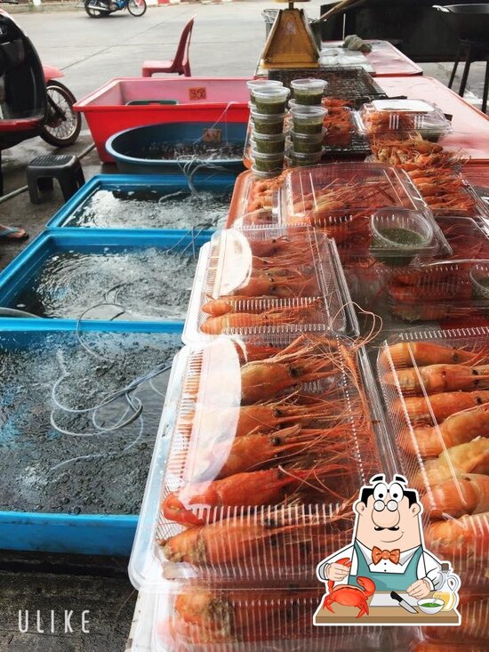 Menu at กุ้งอบซอสเจ๊ชมพู่ restaurant, Ban Rai