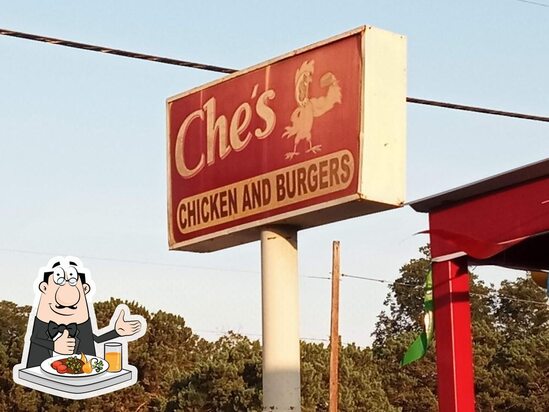 Menu at Che's Chicken & Burgers fast food, San Antonio