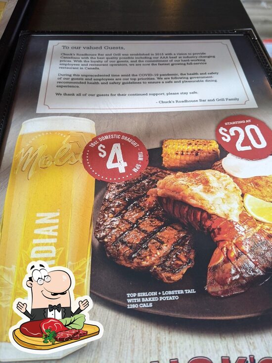 Menu at Chuck's Roadhouse Bar & Grill, Kapuskasing