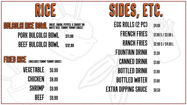 Menu at Wingin It restaurant, Valley