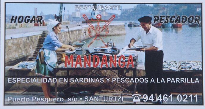 Carta del restaurante Mandanga Hogar del Pescador, España
