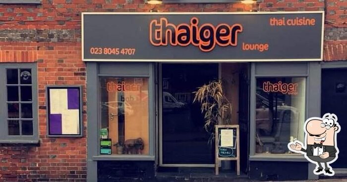Menu at Thaiger Lounge restaurant, Southampton