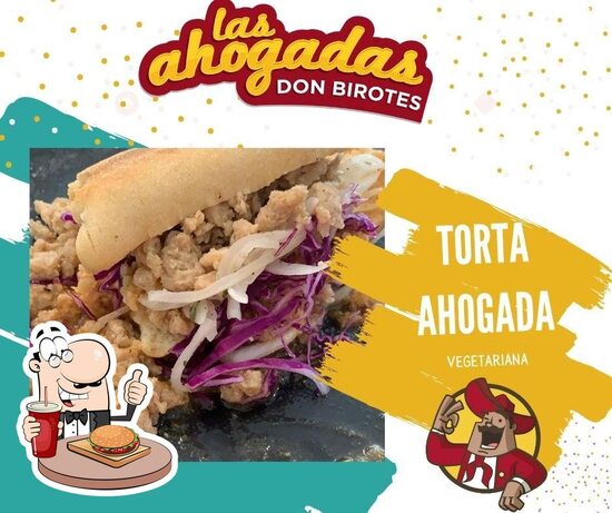 Menu at Las Ahogadas de Don Birotes restaurant, Naucalpan