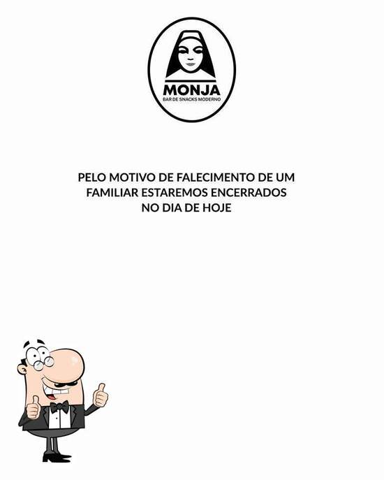 Menu em Monja pub & Bar, Penafiel