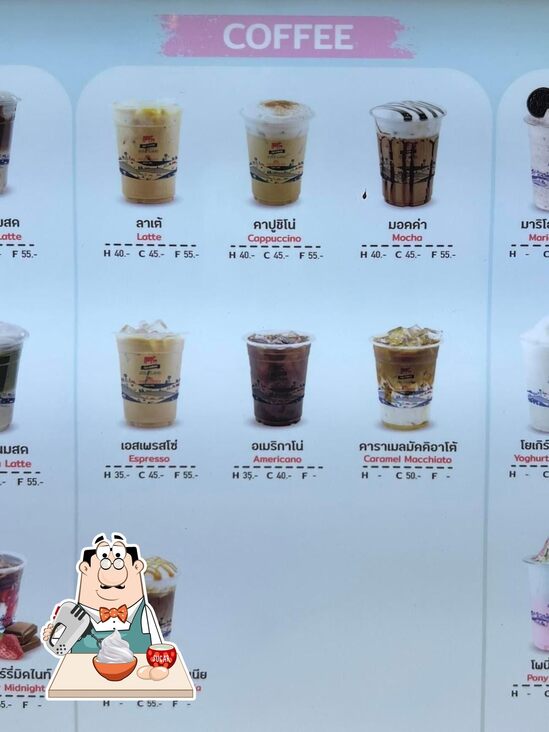 Menu at Thai-Denmark MILK LAND Central Si Racha cafe, Si Racha