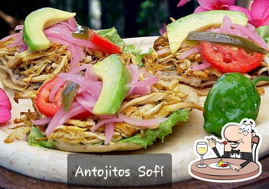 Menu at Antojitos Sofí restaurant, Escárcega
