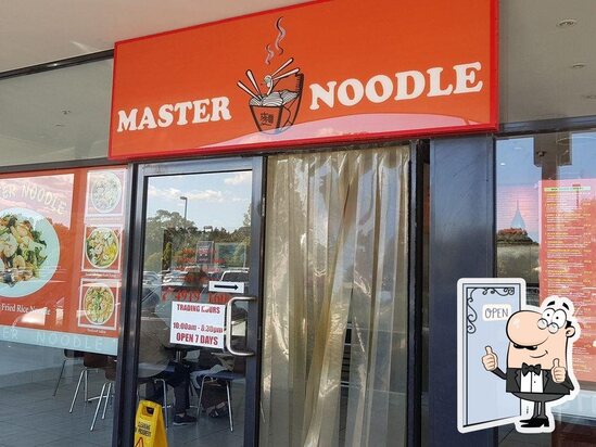 Menu at Master Noodle fast food, Salamander Bay