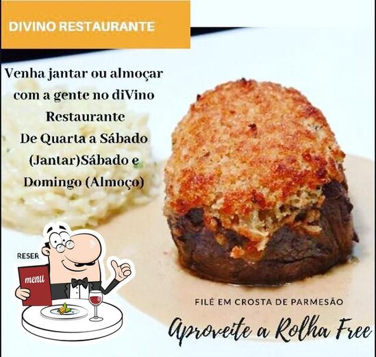 Menu at Restaurante Divino, Brazil