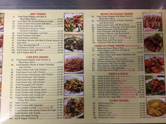 Menu at Imperial Chef fast food, Chipping Norton