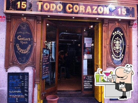 Menu at Todo Corazón restaurant, Madrid
