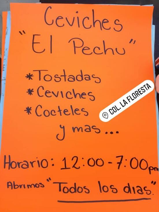 Menu at Ceviches El Pechu restaurant, Puerto Vallarta, azucena#1172 La ...
