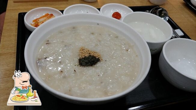 Menu at Bon Juk & Bibimbap Cafe Sinsa, Seoul