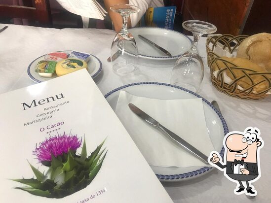 Menu at O Cardo restaurant, Lisbon, Av. Fontes Pereira de Melo 3C