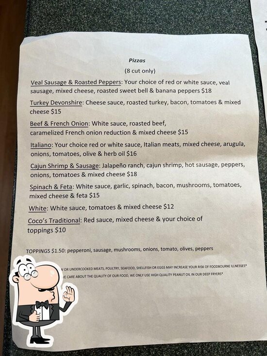 Menu at Diner Thirty pizzeria, Greensburg
