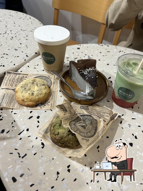 Menu at MIDORI matcha café, Lyon